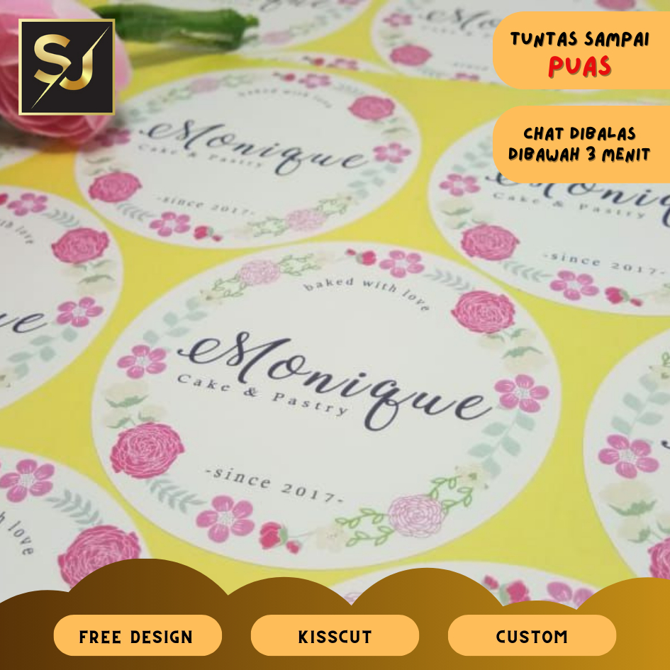 Jual CETAK STIKER CROMO LABEL STICKER BULAT NAMA MAKANAN TOPLES KEMASAN ...