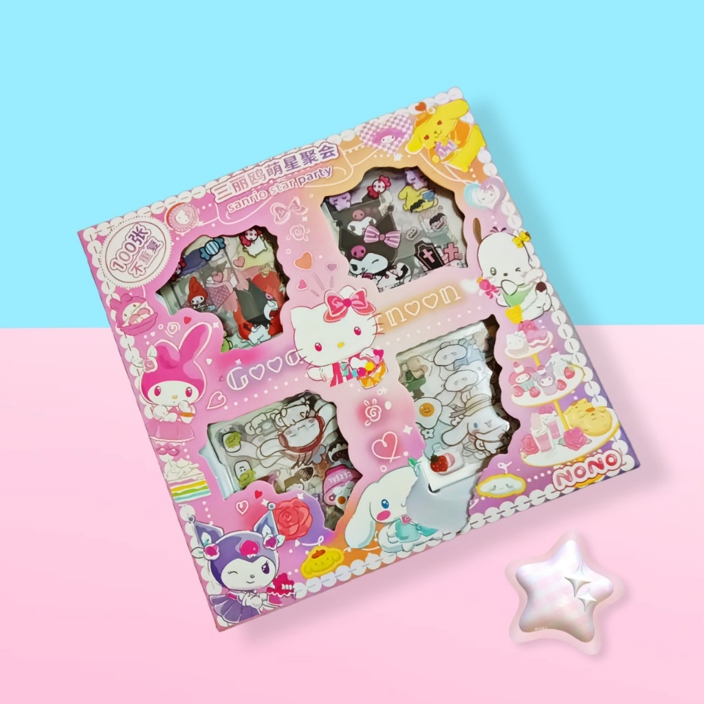 Jual Stiker Momo Mixue Masu isi 100pcs Anti Air Stiker Karakter Cewe ...