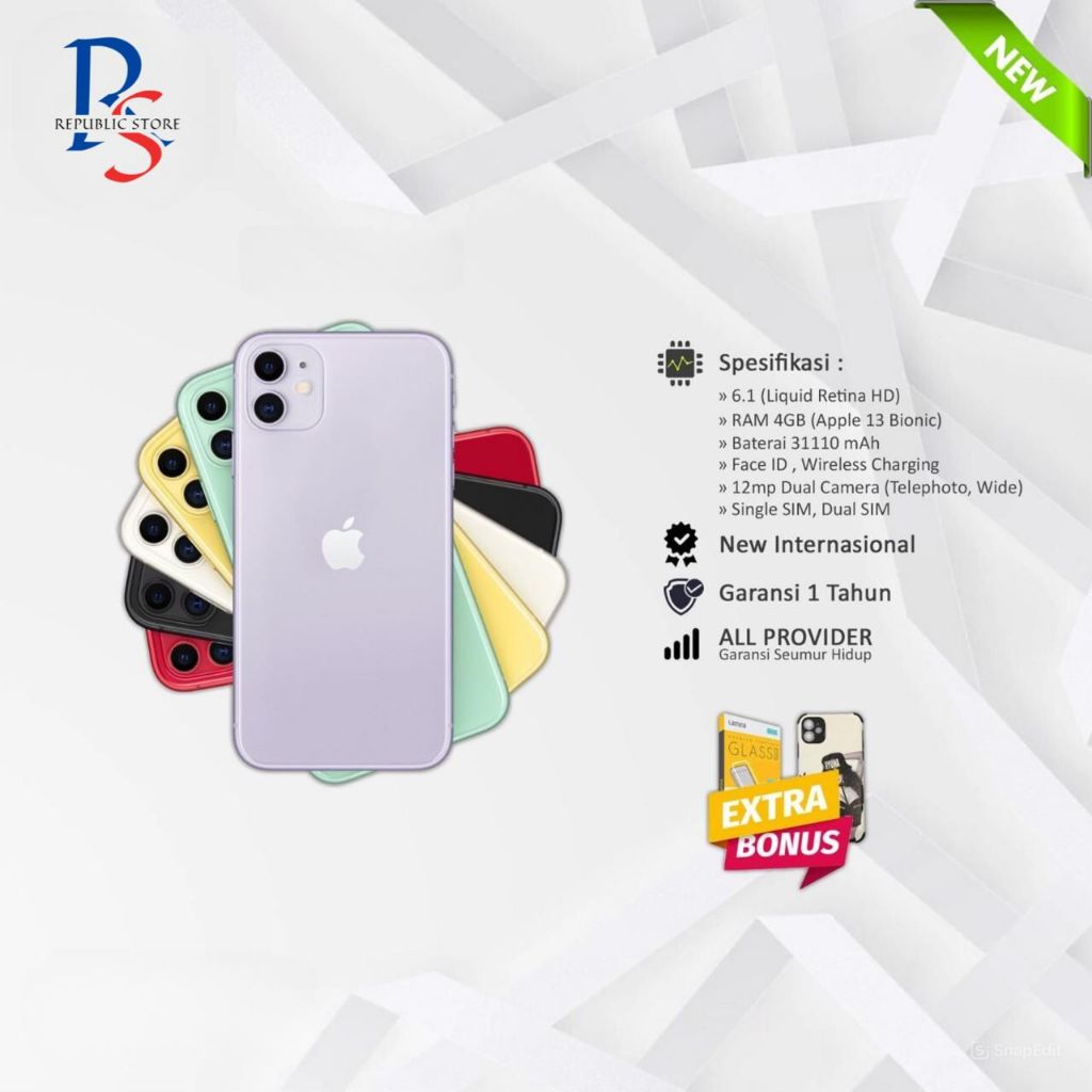 Jual IP 11 64GB 128GB EX INTER FULL SET GARANSI TOKO | Shopee Indonesia
