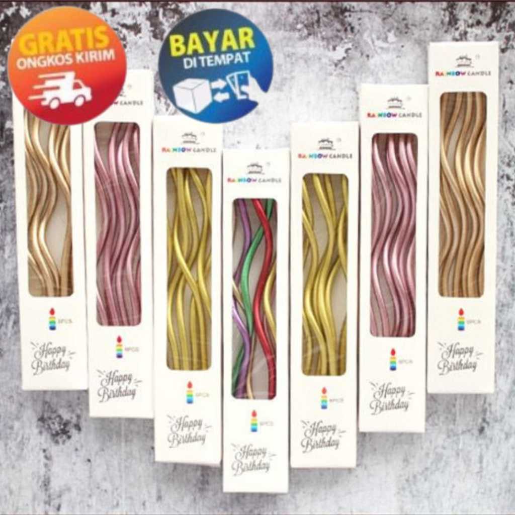 Jual MIKADO - KP185 LILIN ULANG TAHUN LILIN WAVY LILIN SPIRAL METALIK ...