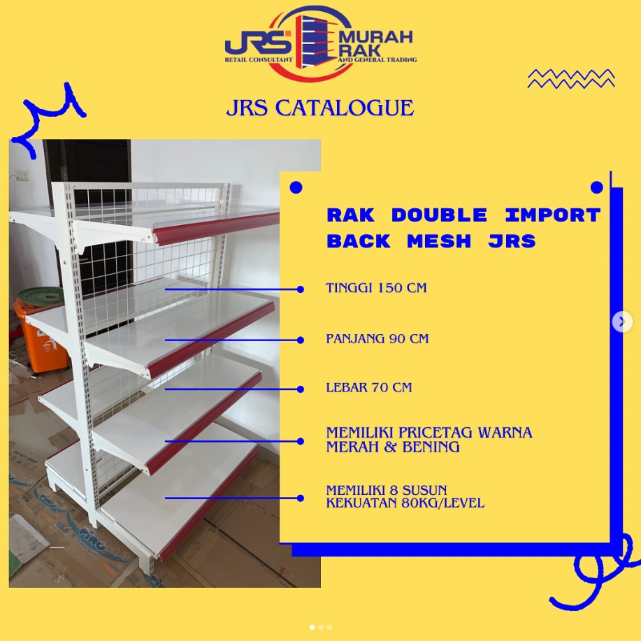 Jual Rak Double Gondola Import TINGGI 150 CM Display 8 Susun Minimarket ...
