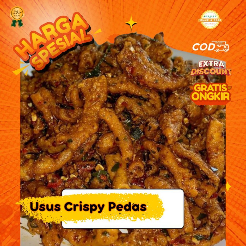 Jual USUS AYAM CRISPY PEDAS DAUN JERUK 1kg | Shopee Indonesia
