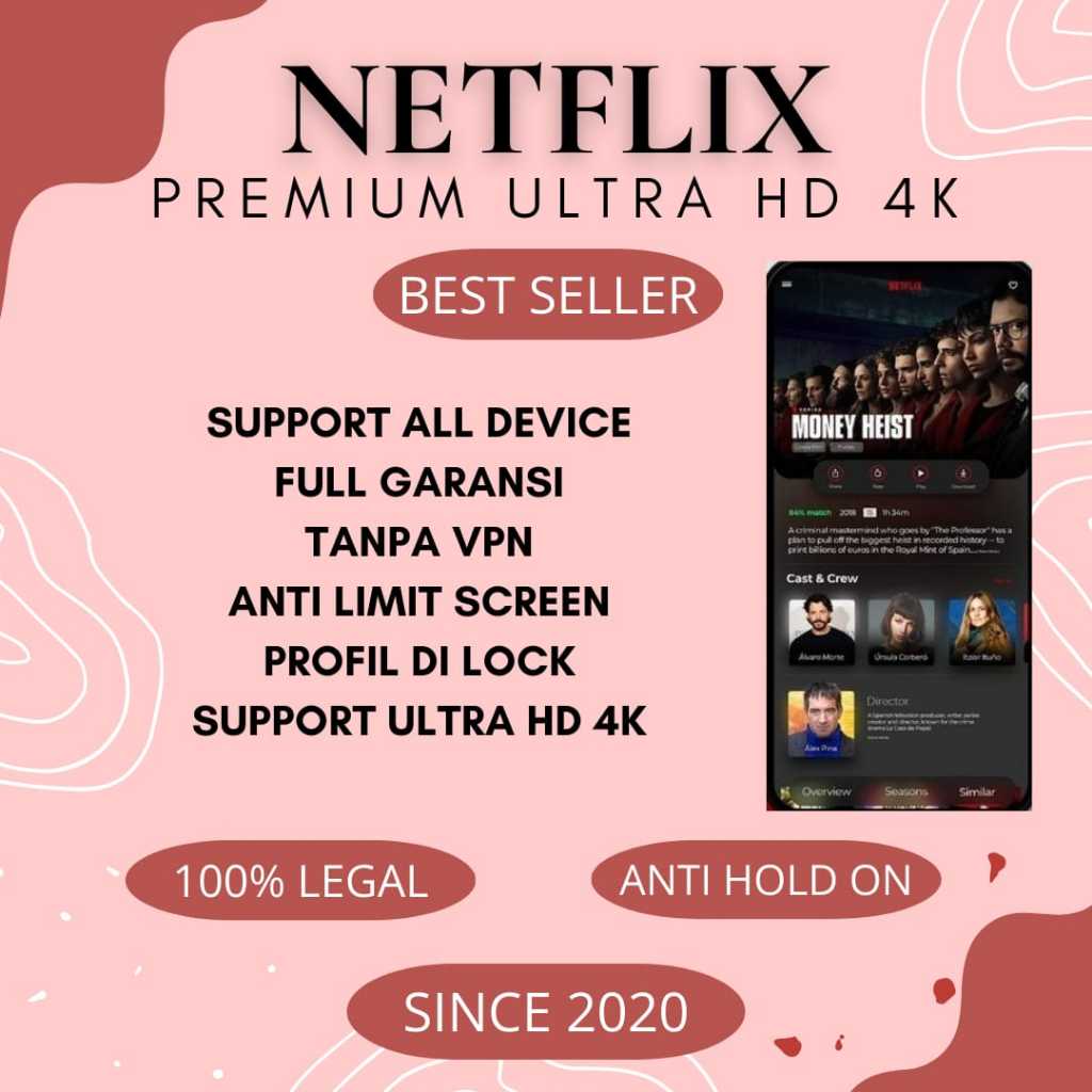 Jual NETFLXX PREMIUM UHD 4K TANPA VPN FULL GARANSI 100% ANTI GANTI AKUN | Shopee Indonesia