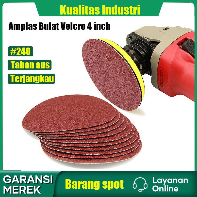 Jual Amplas Tempel Bulat Gerinda Amplas Bulat Velcro Disc 4 Inch ...
