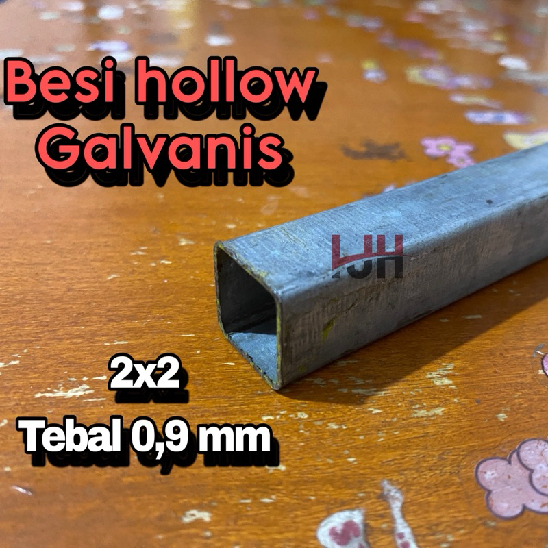 Jual Besi hollow galvanis 2x2 ketebalan 0,9mm . besi holo kotak ukuran ...