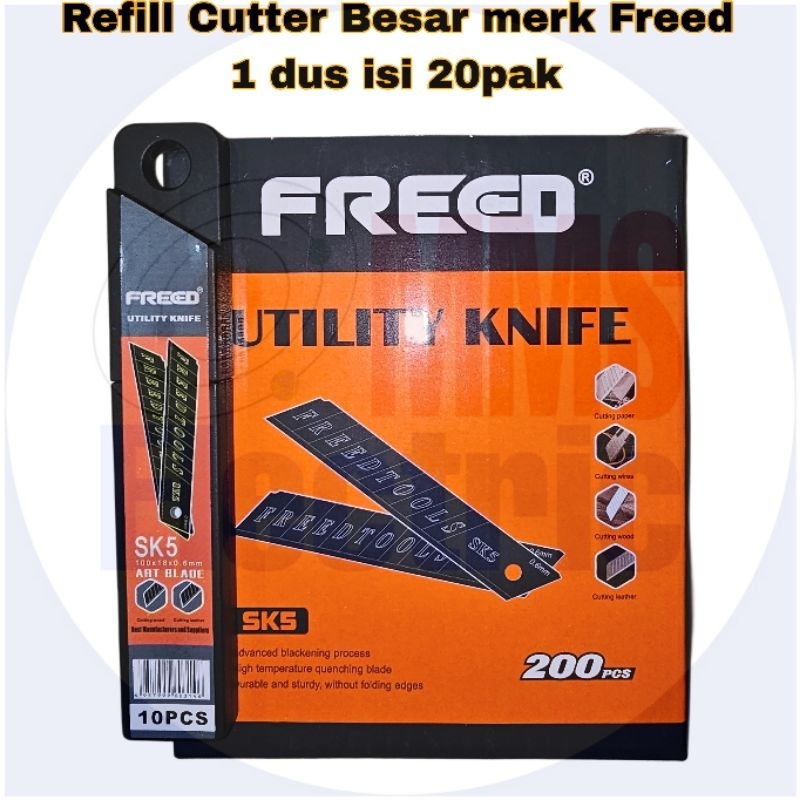 Jual Isi Cutter Besar merek Freed (1dus isi 20pak) | Shopee Indonesia