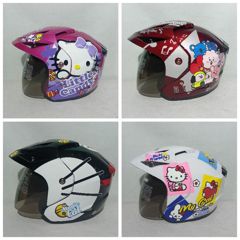 Jual HELM TAKIRA MOTIF CEWE SINGLEVISOR HITAM STANDAR SNI | Shopee ...