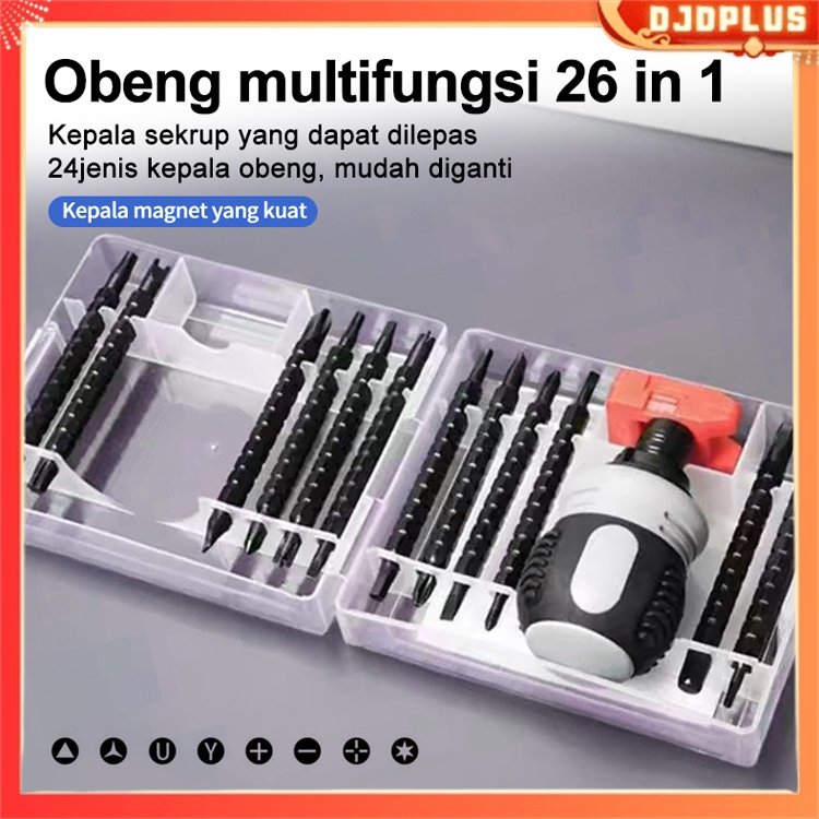 Jual DJDPlus Obeng 26-In-1 Multi Fungsi Semi-Otomatis Obeng 26 dalam 1 Kotak Hemat Tenaga Kerja ...
