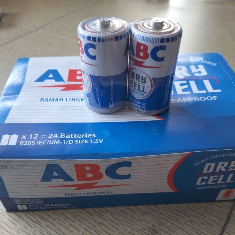 Jual BATERAI BESAR ABC R20 BATERAI RADIO 1 PASANG ISI 2 | Shopee Indonesia