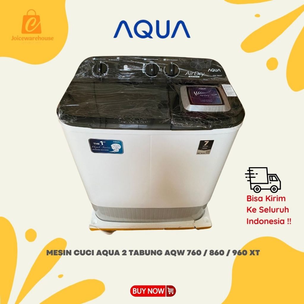 Jual MESIN CUCI AQUA 2 TABUNG QW760XT / QW860XT / QW960XT | Shopee Indonesia