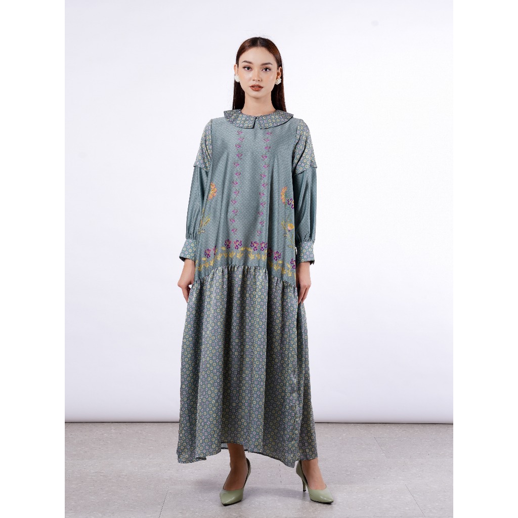 Jual Aleza - Misca Dress Green - Setelan Dress Wanita | Shopee Indonesia