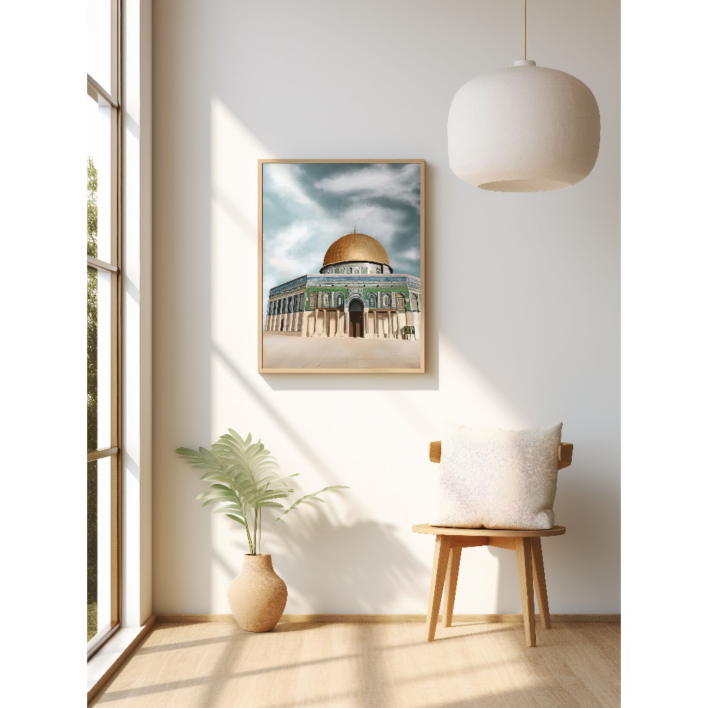 Jual Hiasan Dinding Ilustrasi Dome of The Rock Palestina - Masjid Al ...