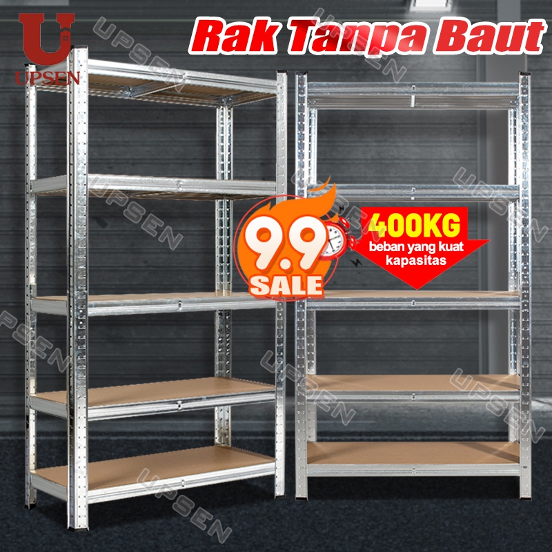 Jual Rak Besi Siku 6 susun 40x120x200cm serbaguna rak Besi boltless ...