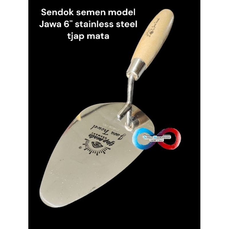 Jual Sendok semen model Jawa 6" stainless steel Tjap Mata | Shopee ...