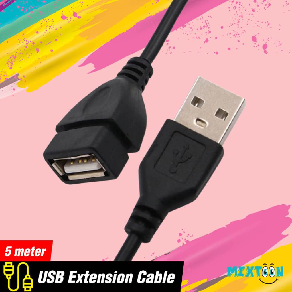 Jual Kabel USB 2.0 Perpanjangan Extender Male to Female Sambungan 5 ...