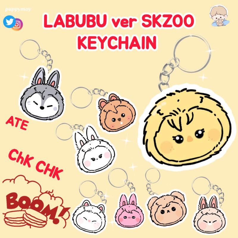Jual KEYCHAIN SKZOO ver LABUBU STRAY KIDS SKZ GANTUNGAN KUNCI TAS IMUT ...