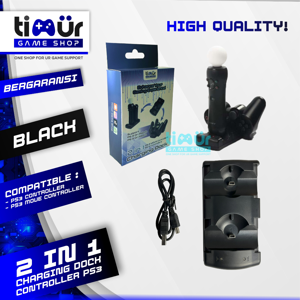 Jual Charger Stik 2 In 1 Double Stick Gerakan PS3 Move Charging Dock ...