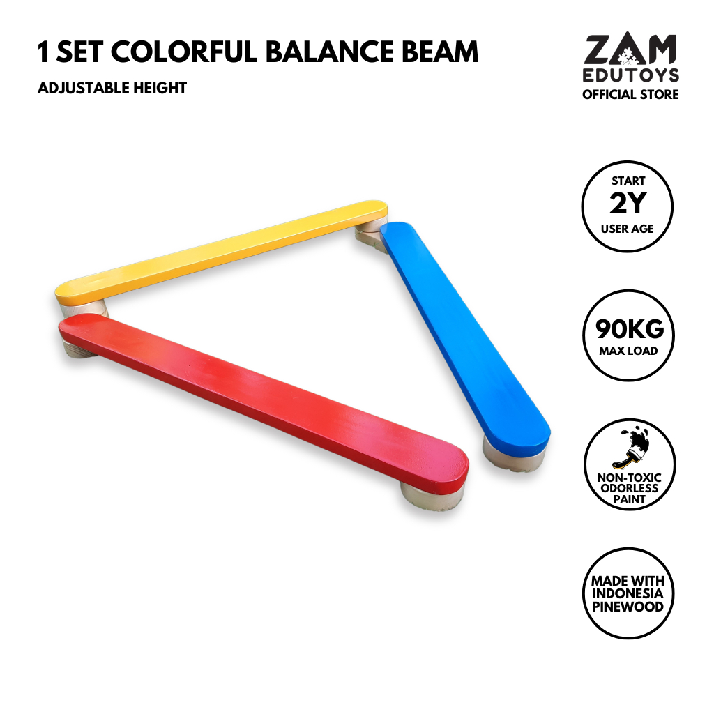 Jual ZAM Edutoys - 1Set Balance Beam Colorful Papan Titian Warna ...
