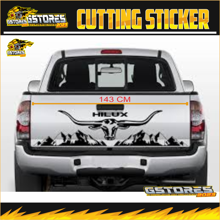 Jual sticker hilux terbaru sticker toyota hilux bak belakang gunung 4x4 ...