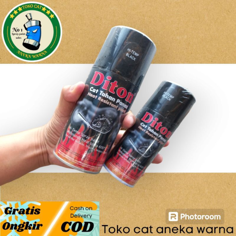 Jual DITON HI TEMP CAT KNALPOT BLACK HITAM TAHAN PANAS 150ML DAN 300ML PILOK PILOX CAT SEMPROT ...