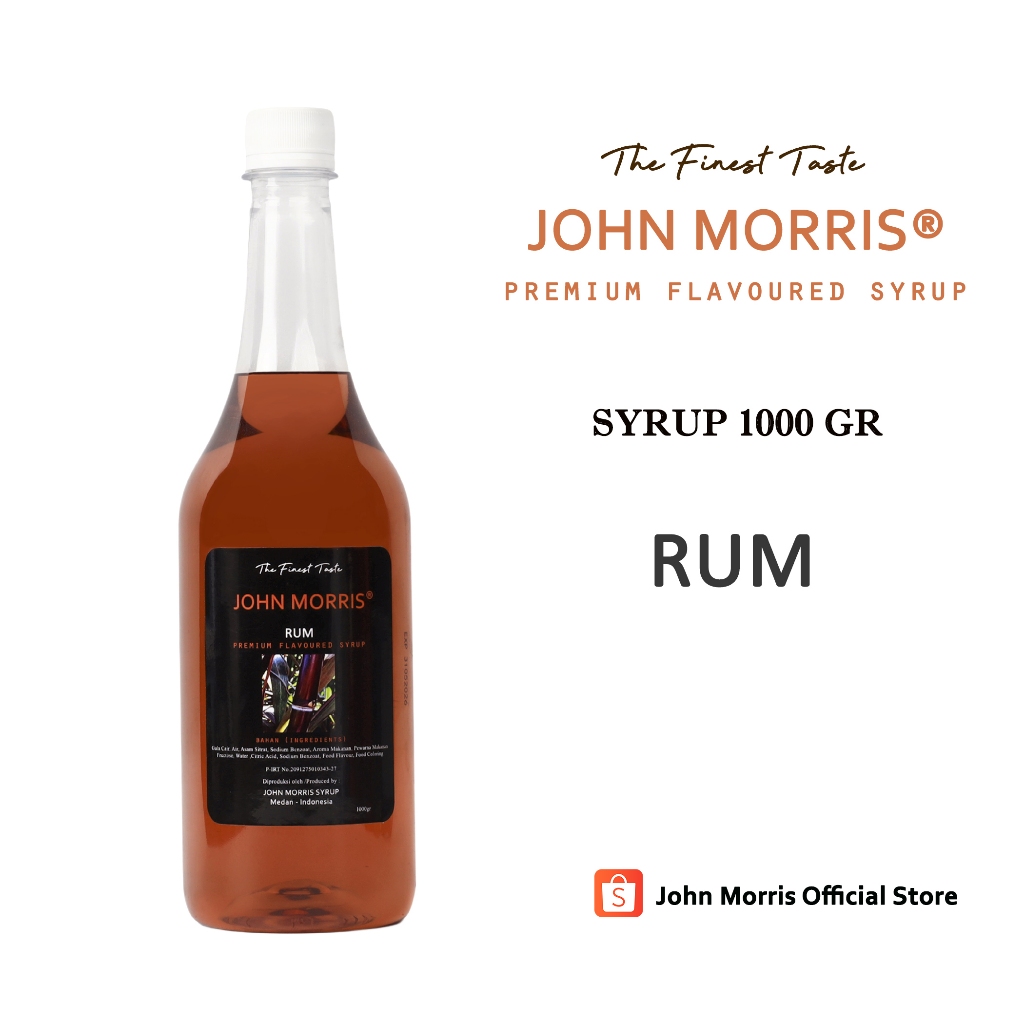 Jual JOHN MORRIS Rum Syrup 1000 gr | Shopee Indonesia