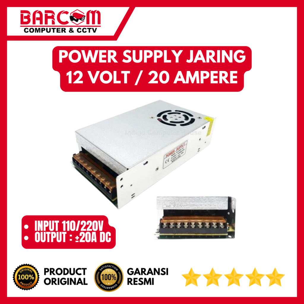 Jual PSU 12V 20A JARING / BOX KIPAS POWER SUPPLY SWITCHING 12 VOLT 20 AMPERE | Shopee Indonesia
