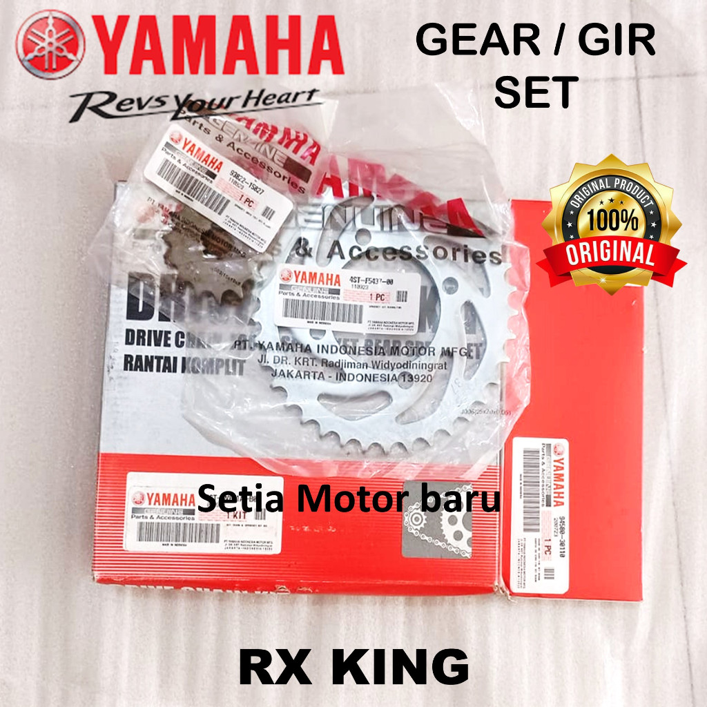 Jual Gear Gir Rantai Set Roda Belakang Motor RX KING Asli Yamaha ...