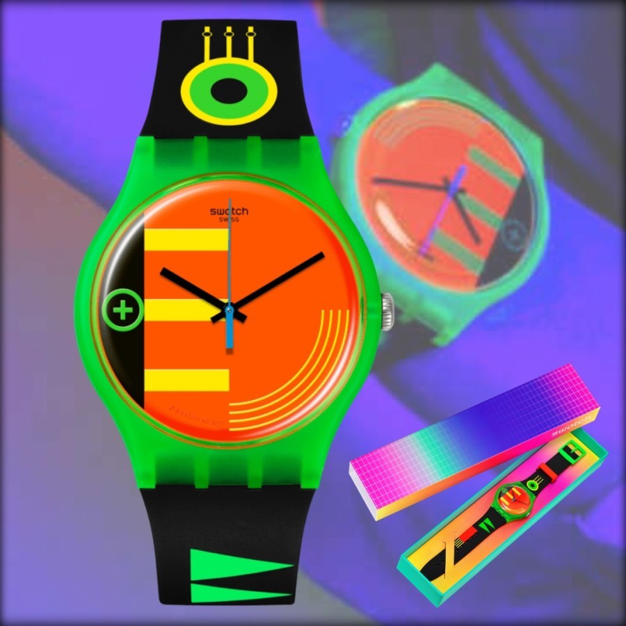 Jual Original 100%!! Tam Tangan Unisex SWATCH SO29G106 NEON RIDER ...
