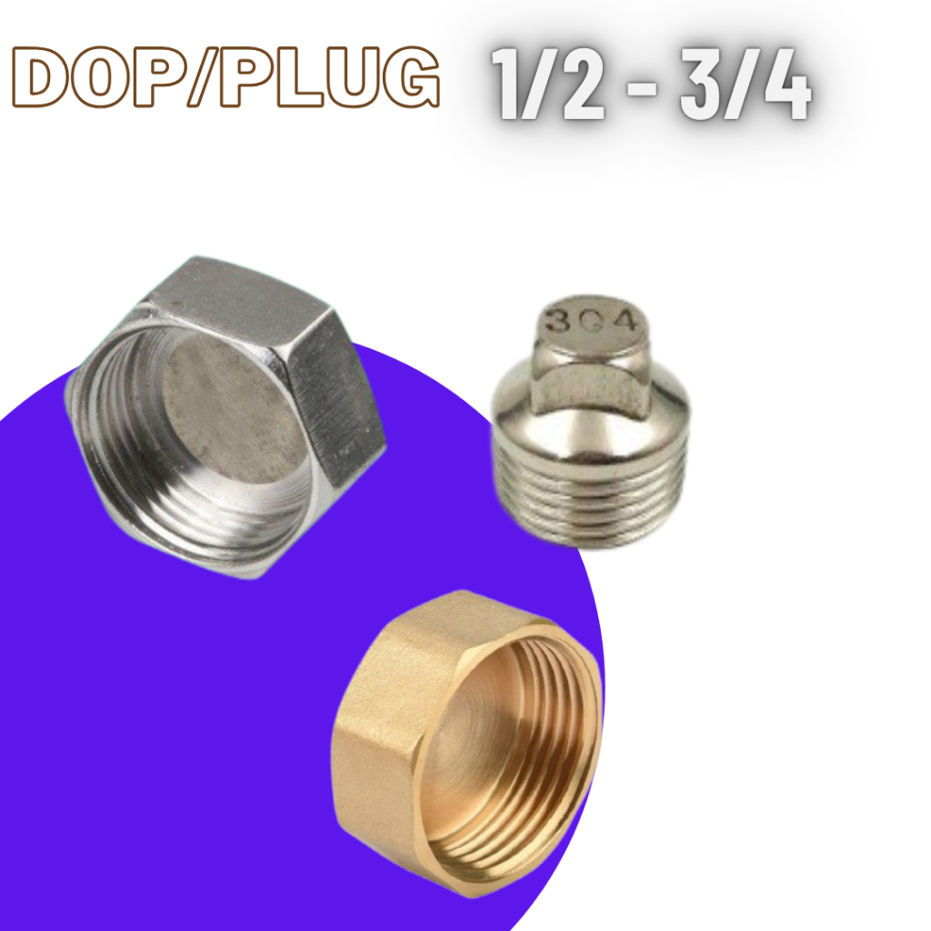 Jual DOP DRAT LUAR STAINLESS & PLUG POMPA & KRAN AIR | Shopee Indonesia