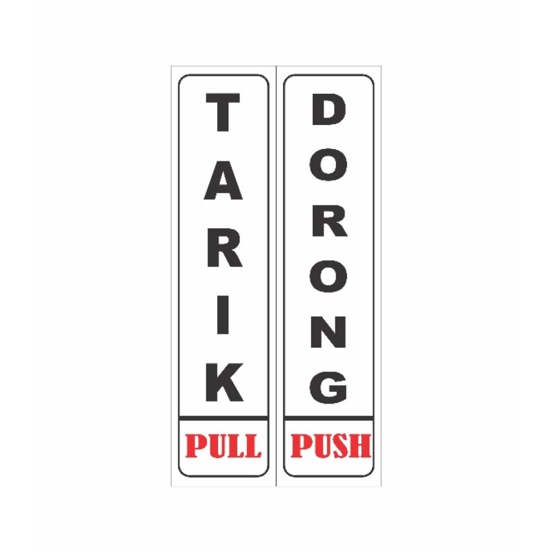 Jual Sticker Tarik Dorong Geser 2 pcsv ukuran 20x5 cm | Shopee Indonesia