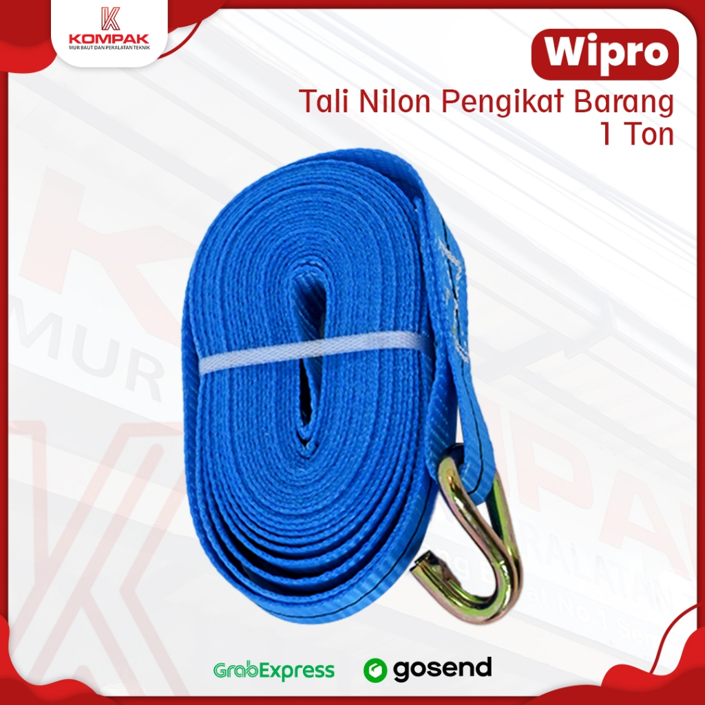 Jual Tali WIPRO 1 Ton 12m webbing cargo / tali pengikat / tali miniatur ...