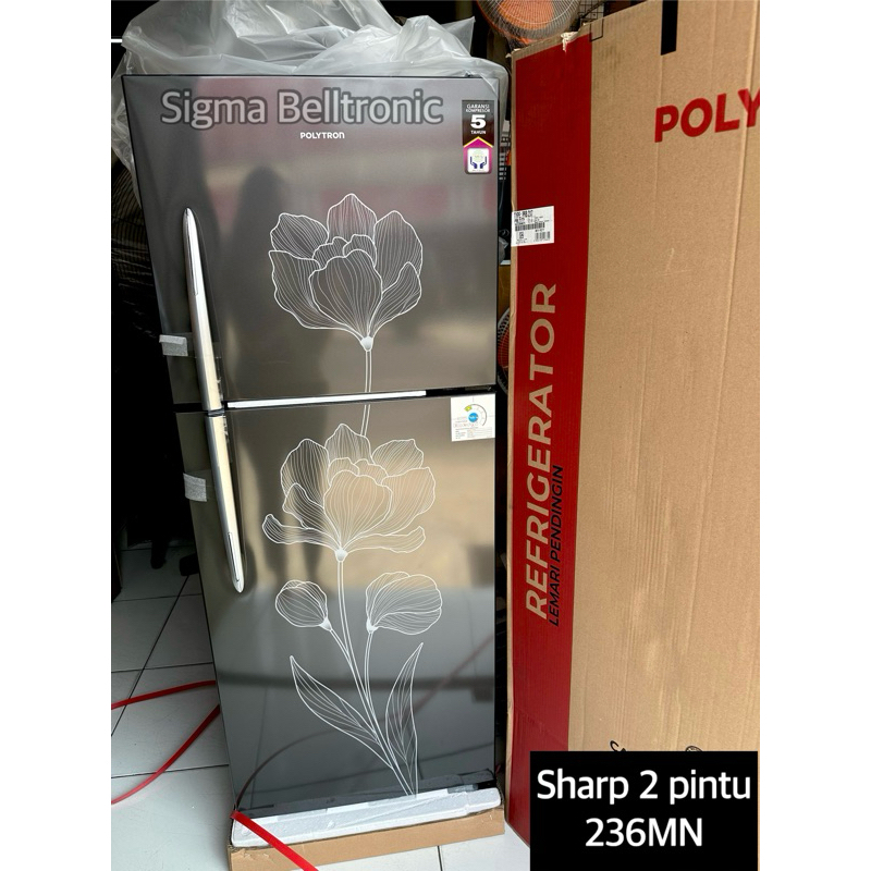 Jual Kulkas SHARP 2 pintu SJ-236 MN / MG Glass Glossy Lemari Es bebas ...