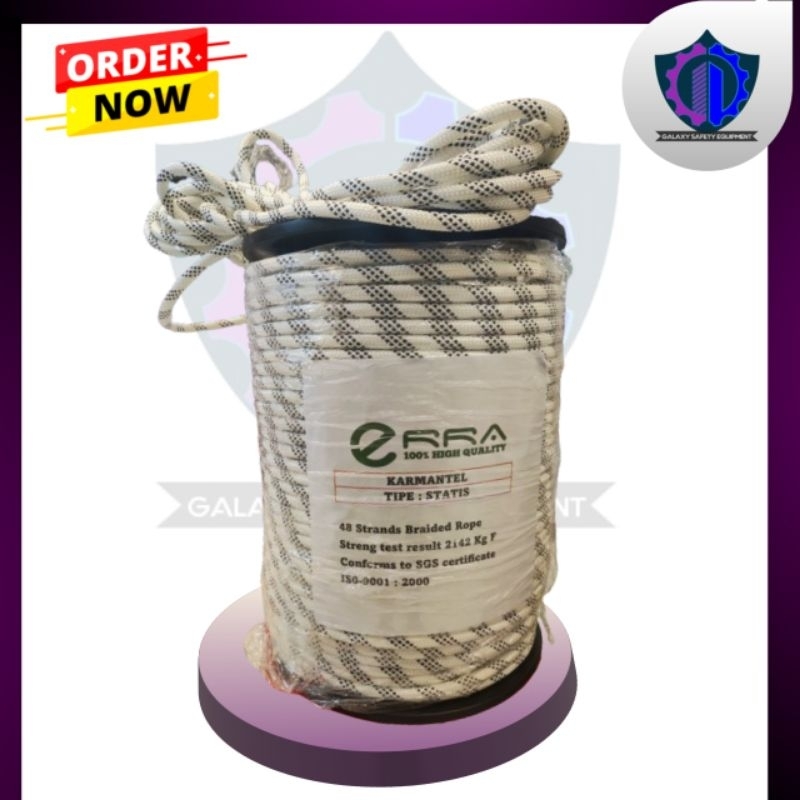 Jual Tali Karmantel Statis ERRA Ropes Diameter 10.5mm X 50 Meter 100% ...