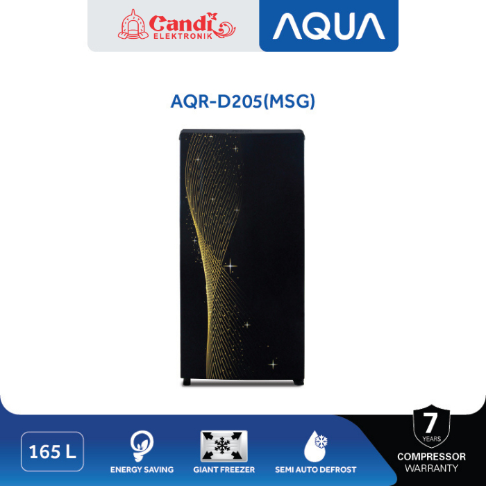 Jual AQUA Kulkas 1 Pintu Kapasitas 165 Liter Semi Auto Defrost AQR-D205-MSG | Shopee Indonesia