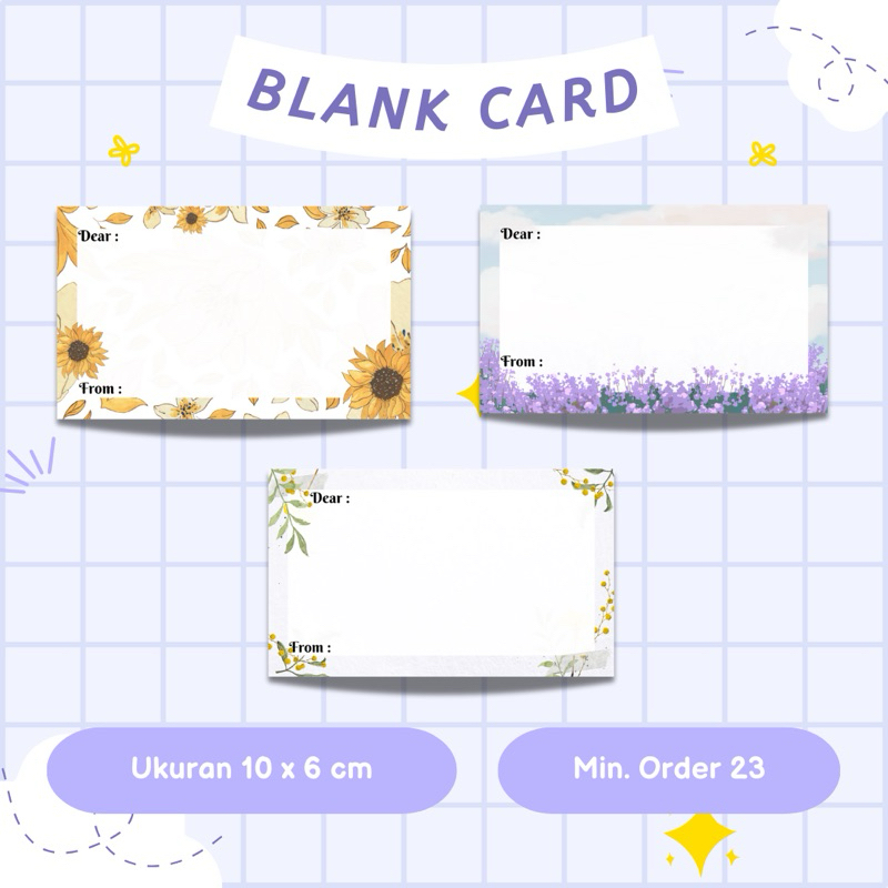 Jual Kartu ucapan | Greeting Card BLANK Polos | Gift Card Kartu Polosan ...