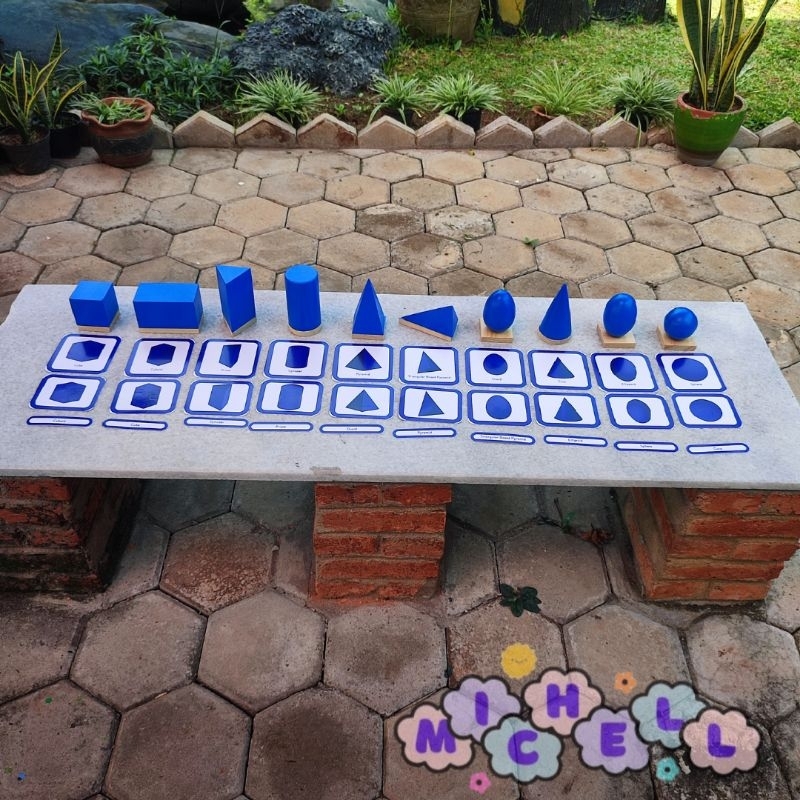 Jual Geometeri Solid Montensorri 3D dan Flashcard - Mainan Kayu Game ...