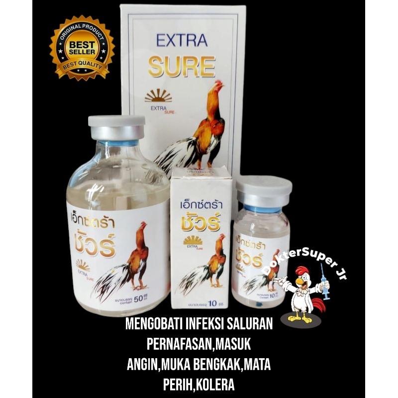 Jual EXTRASURE PUTIH,inject obat ayam ngorok,snot,cdr | Shopee Indonesia