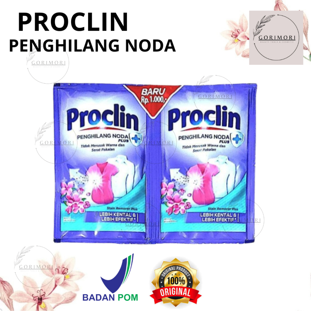 Jual GORIMORI PROCLIN PEMUTIH SACHET 25ML PENGHILANG NODA BAJU BERWARNA ...