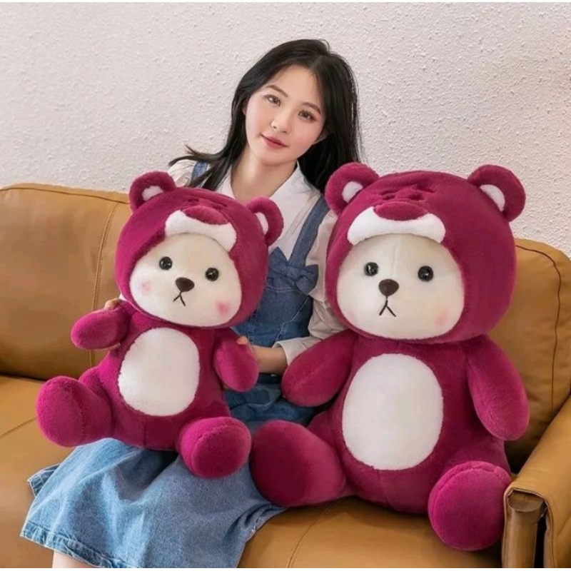 Jual Boneka Bear Hoodie Lepas Pasang Bear Kupluk Jumbo Super Lucu ...