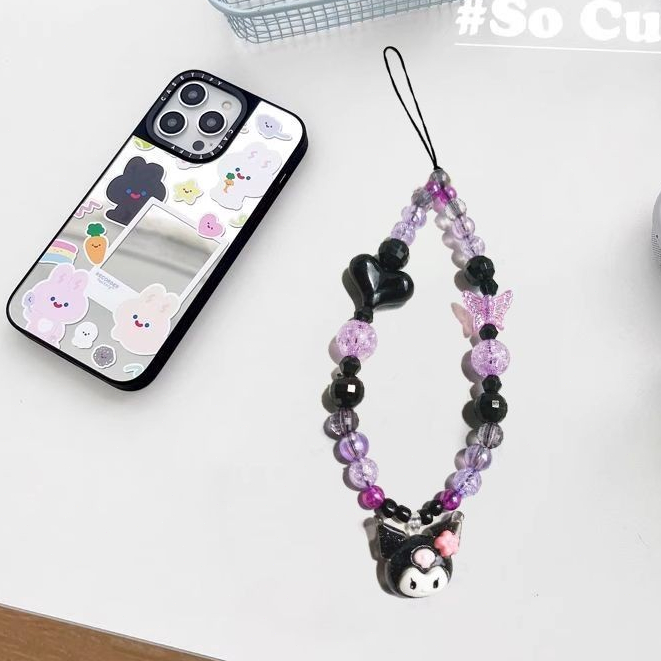 Jual Gantungan HP Sanrio Kuromi Phone Strap Aksesoris Universal Kartun ...