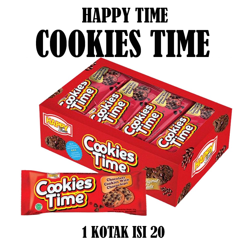 Jual HAPPY TIME COOKIES TIME / PEANUT COOKIES / SAGU KEJU KOTAK ISI 20 ...