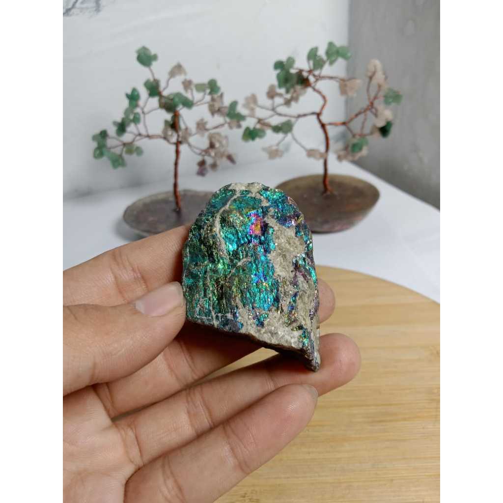 Jual Batu Rough Rainbow Pyrite Chalcopyrite Peacock Mystic Ore Natural ...
