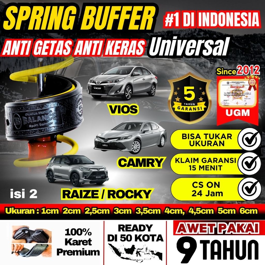 Jual Spring Buffer Balance Stabilizer Mobil Dumper Karet Peredam shock ...