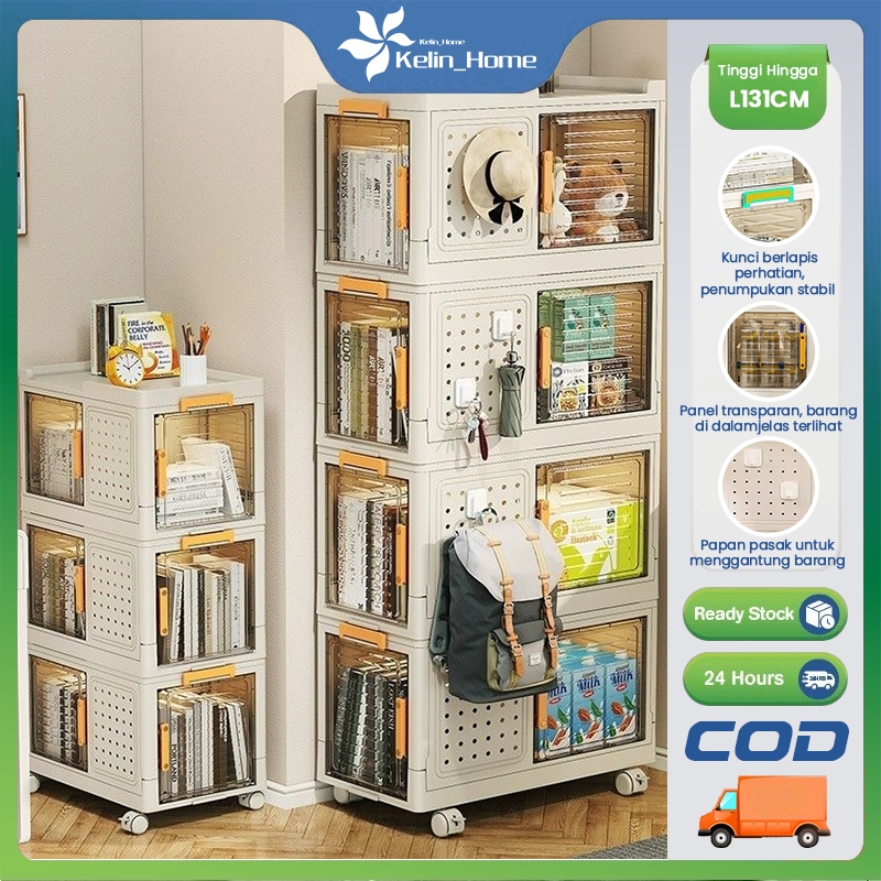 Jual {2/3/4 Susun} 56CM Lemari Susun Plastik Besar Dengan Papan Lubang ...