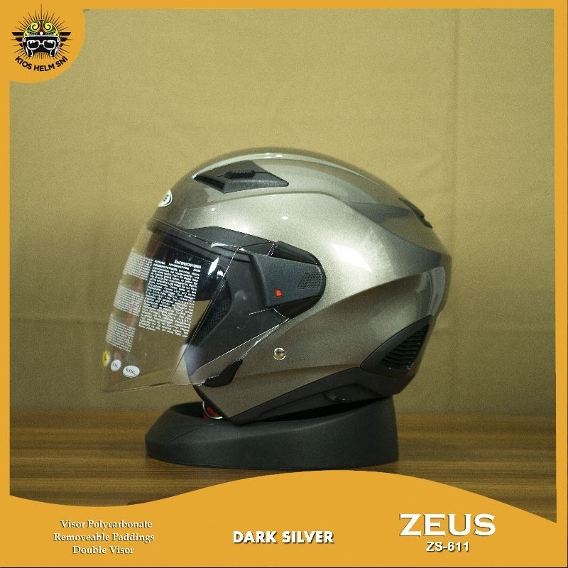 Jual Helm Zeus 611 Half Face Double Visor | Shopee Indonesia