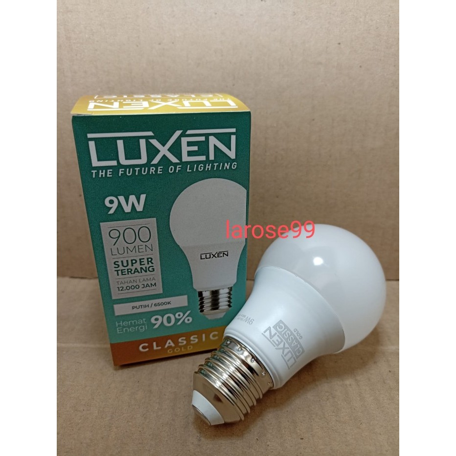 Jual Lampu Bohlam LED Bulb LUXEN Classic Gold Cahaya Putih 6500k ukuran Fitting E27 | Shopee ...