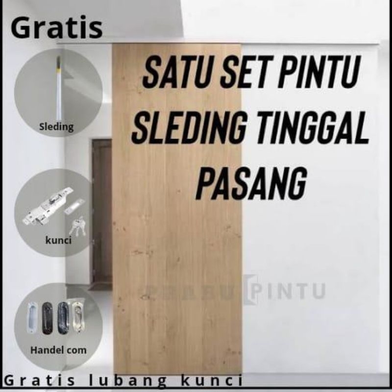 Jual satu set pintu sleding | satu set pintu geser | pintu sleding ...