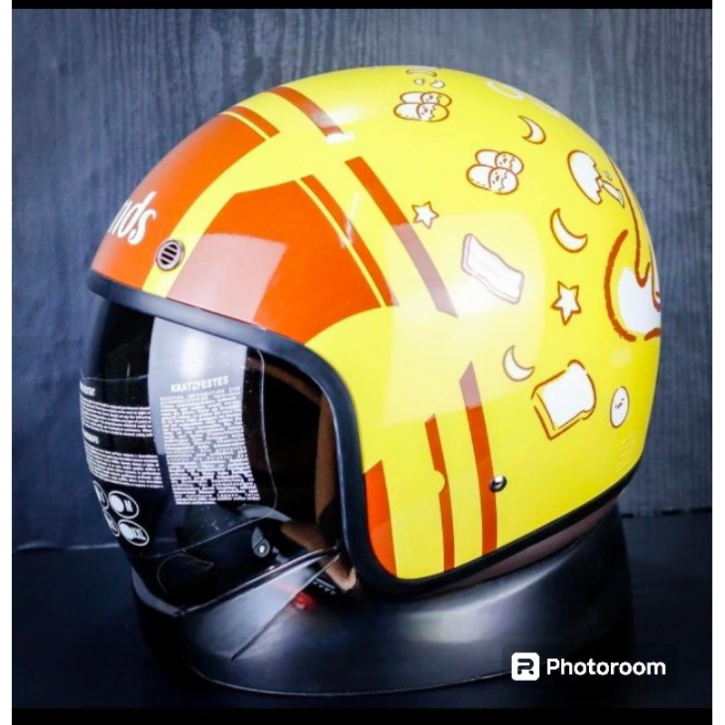 Jual HELM MDS MAGNUM MOTIF RETRO CLASIC PRIA DAN WANITA SOLID ORIGINAL ...