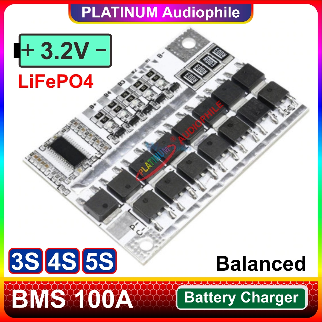 Jual BMS 3S 4S 5S 100A 3.2V LiFePO4 Protection Board Lipo4 Baterai Charger Modul | Shopee Indonesia