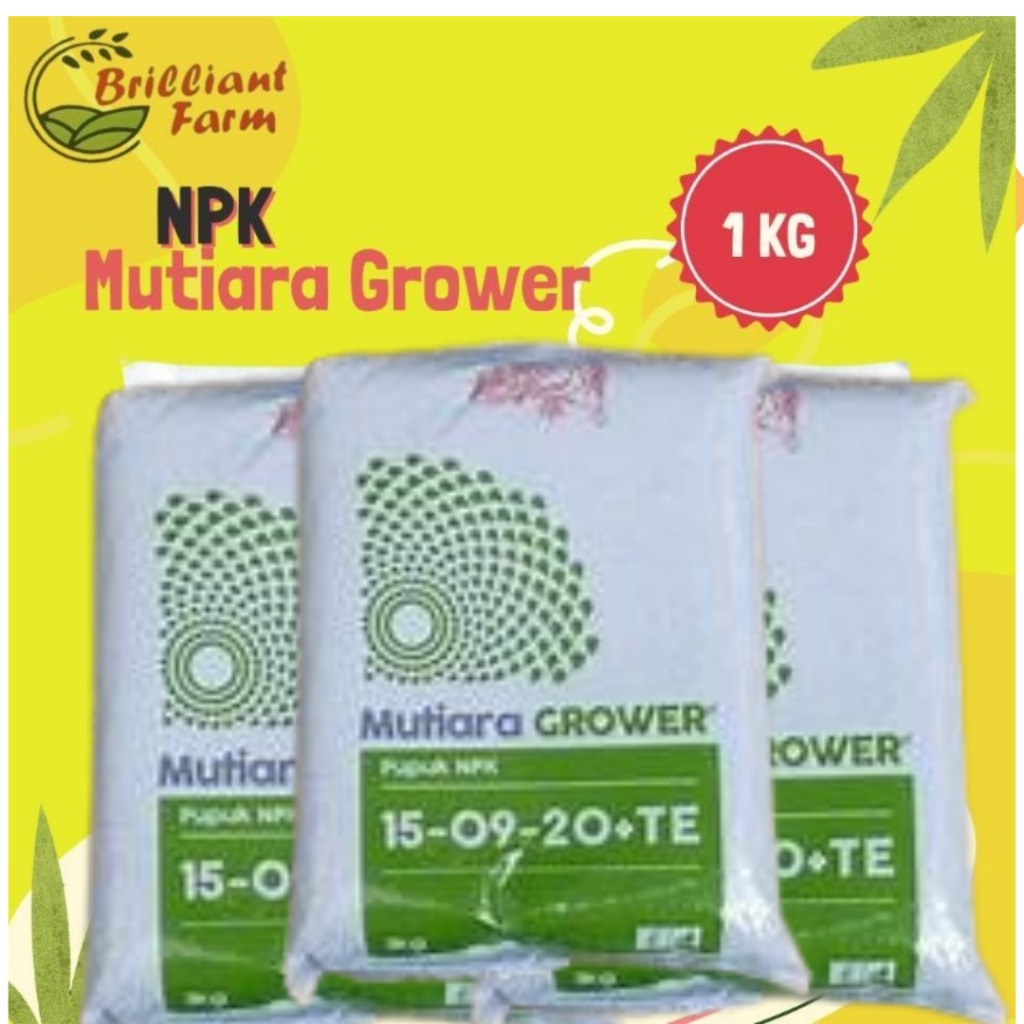 Jual Pupuk NPK grower 15-09-20 TE @ 1kg kemasan original pabrik ...